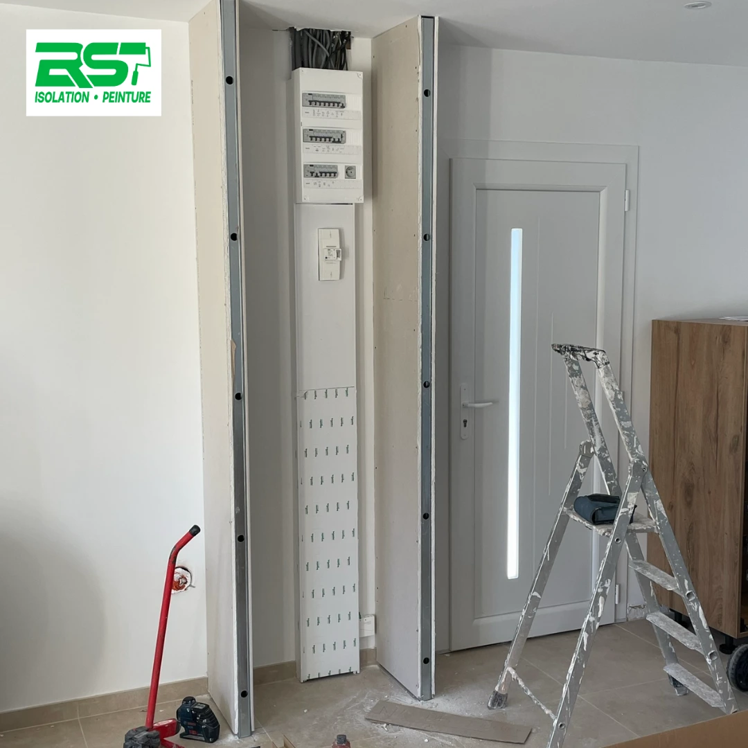 Création d'un cache-compteur sur-mesure en placo à Portes-lès-Valence ...